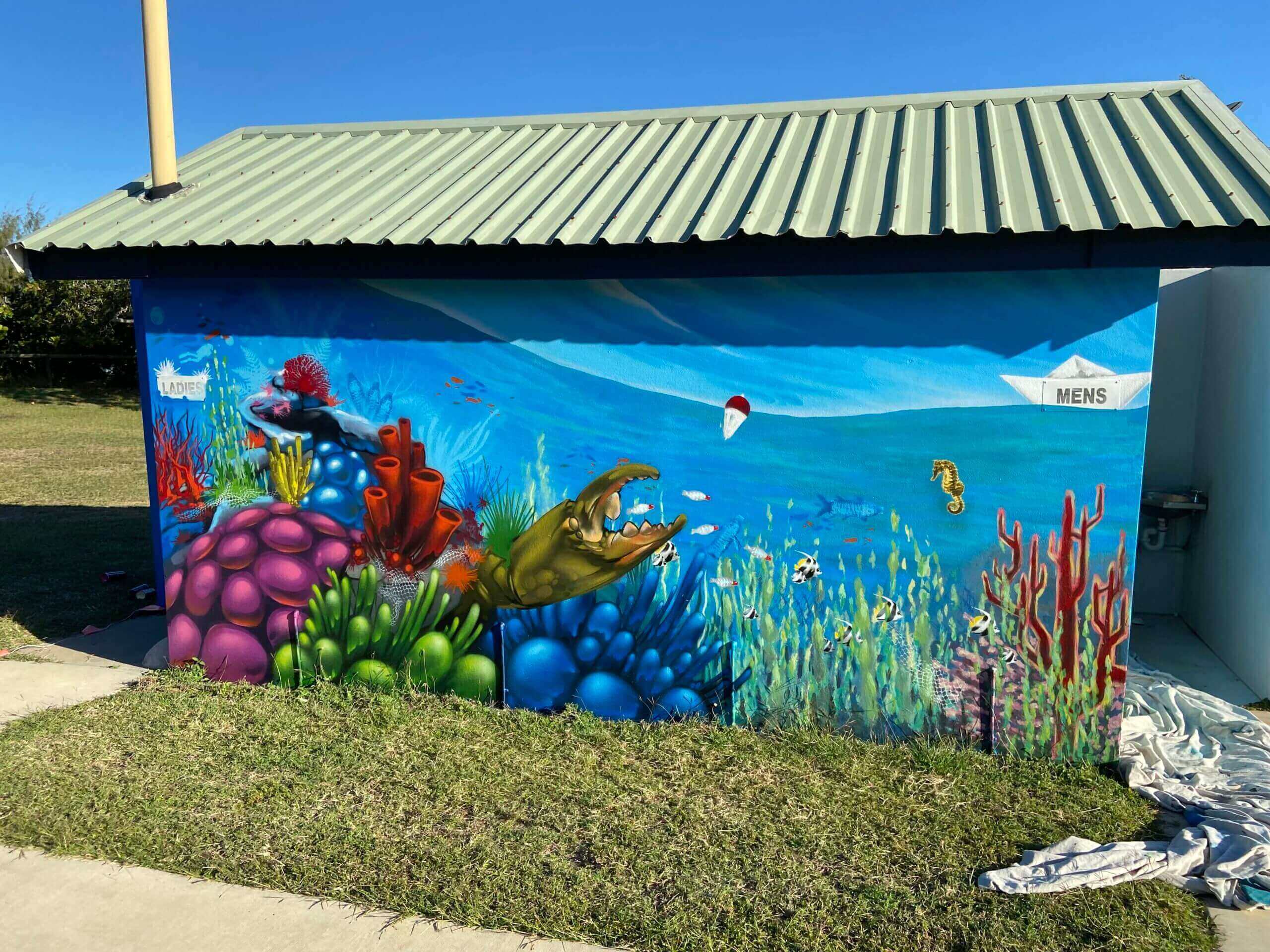 ReefClean Mural at Causeway Lake a success - Fishing Tackle Litter ...